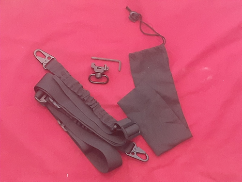2 Point Tactical Elastic Rifle Sling & Harris Picatinny Weaver Mount QD ...
