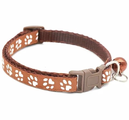 Pet Dog Puppy Cat Nylon Buckle Adjustable Collar Safety Neck Strap Bell ...