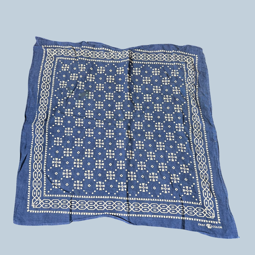 VTG 1950s Era Indigo Navy Blue Bandana Elephant Trunk Up Fast Color ...