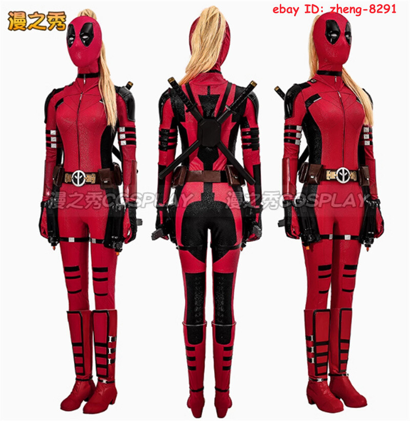2025 Woman Deadpool 3 Halloween Jumpsuit Outfit Lady Pool Cosplay ...
