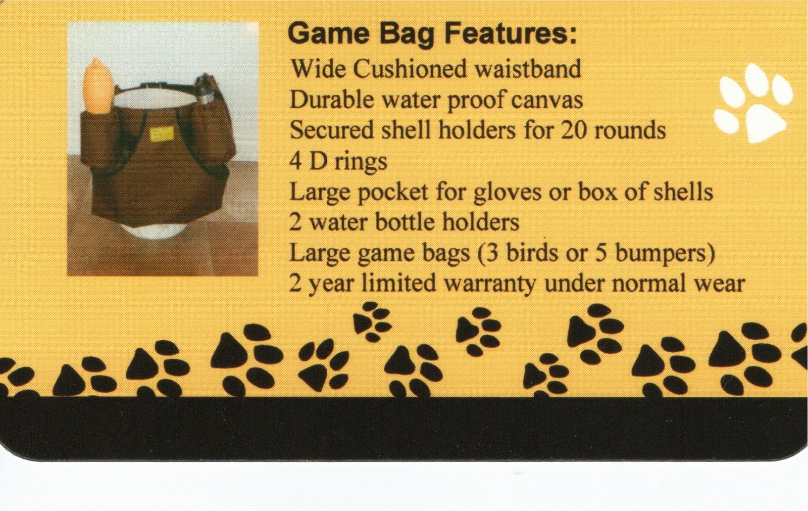 Cody Hunt Gear, upland game bag, dog training pack, hunting pack | eBay