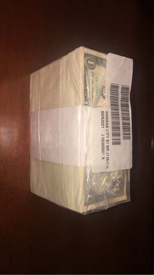 2021 ONE DOLLAR $1 Notes CRISP UNCIRCULATED from BEP PACK (100 ...