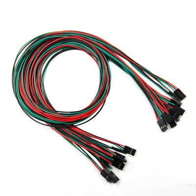 10Pcs70cm 3Pin Cable set Female-Female Jumper Wire for Arduino 3D ...
