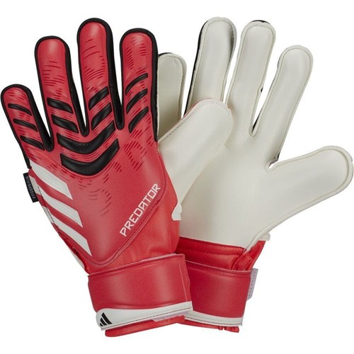 adidas Predator Match Fingersave Goalkeeper Gloves - Pure Ruby/Lucid Red/Black | eBay