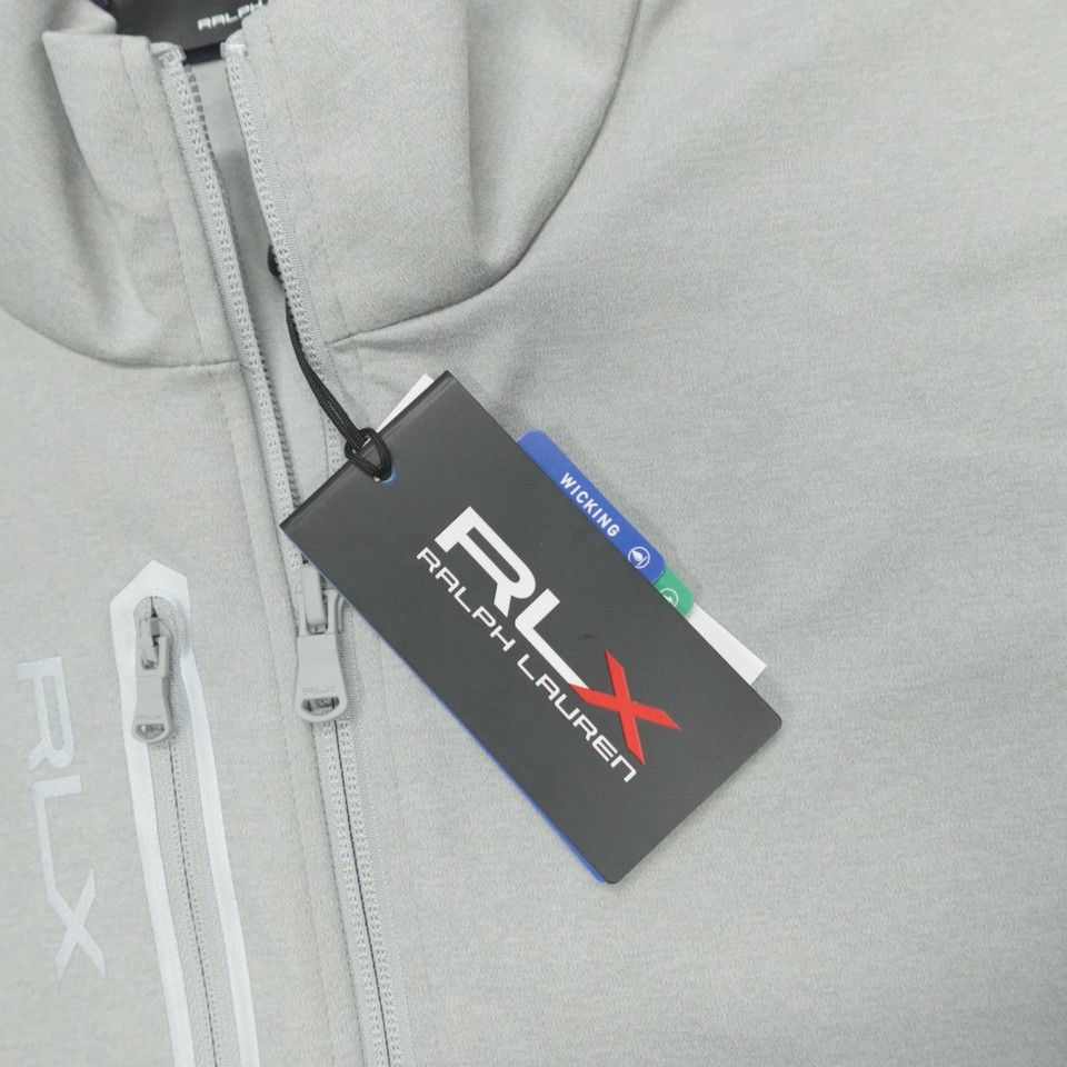 RLX Ralph Lauren Golf Full Zip Jacket Men's Size M Grey Htr Moisture ...