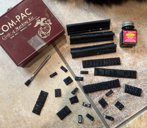 COM-PAC Uniform Clothing Marking Kit stencil stamp Bean Mfg Bonsall ...