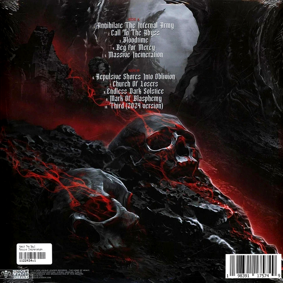 VOMIT THE SOUL - MASSIVE INCINERATION - ORIGINAL 2024 SPATTER VINYL ...