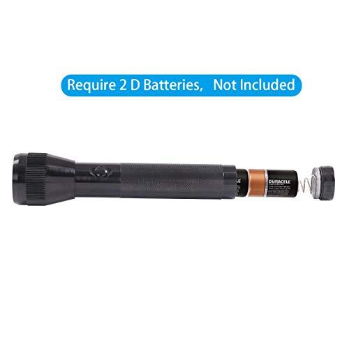 Heavy Duty 2 D Cell Battery Led Big Flashlights High Lumens Single Mode ...
