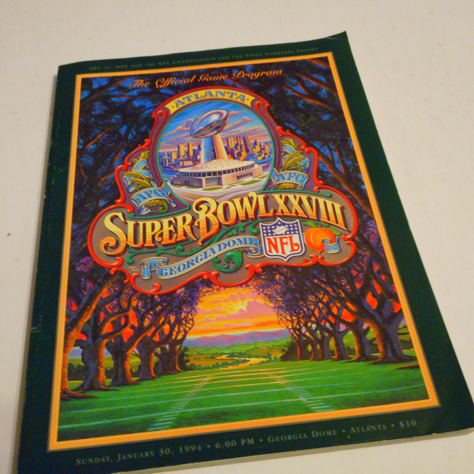 Vintage Super Bowl XXVIII Program 1994 Dallas Cowboys & Buffalo Bills ...