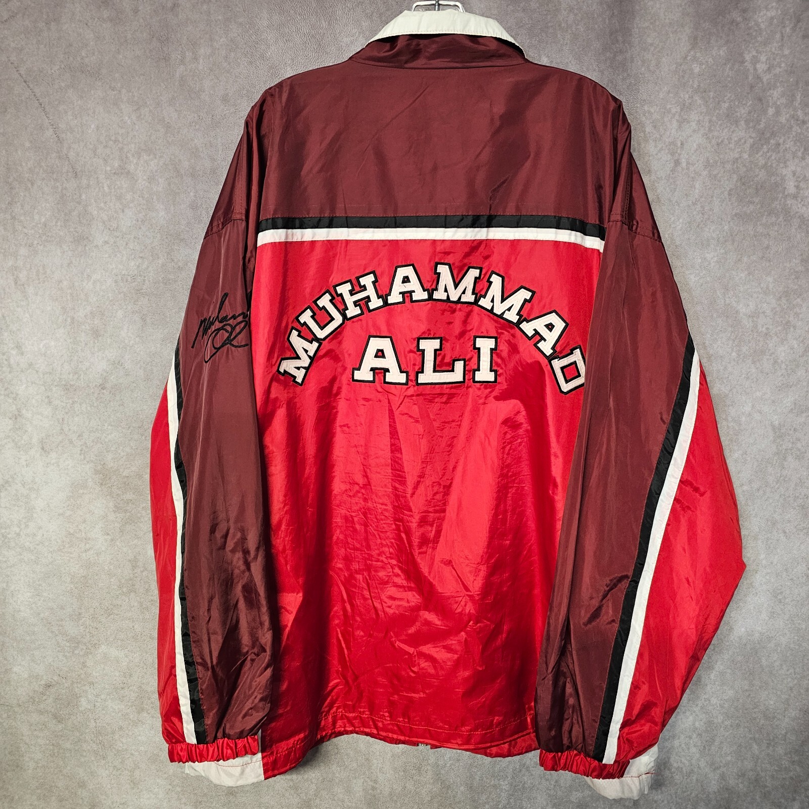 Rare Vintage Y2K FUBU Platinum Muhammad Ali Red Windb… - Gem