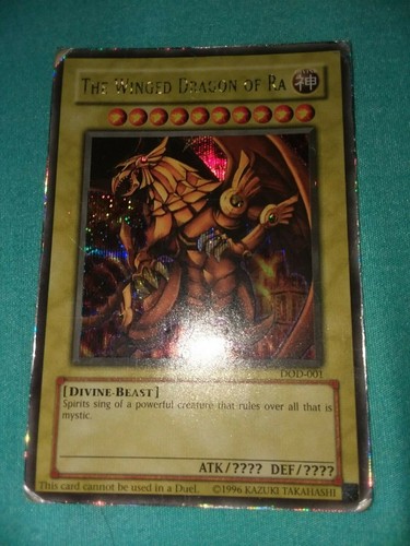 The Winged Dragon of Ra God Card Secret Rare DOD-001 (gently used) | eBay