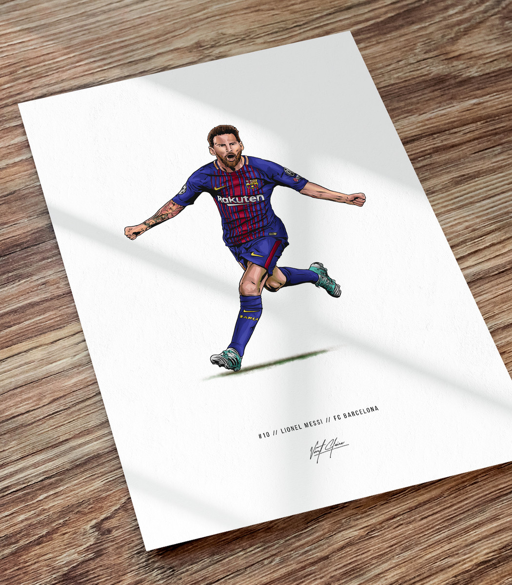 Lionel Messi Drawing Art