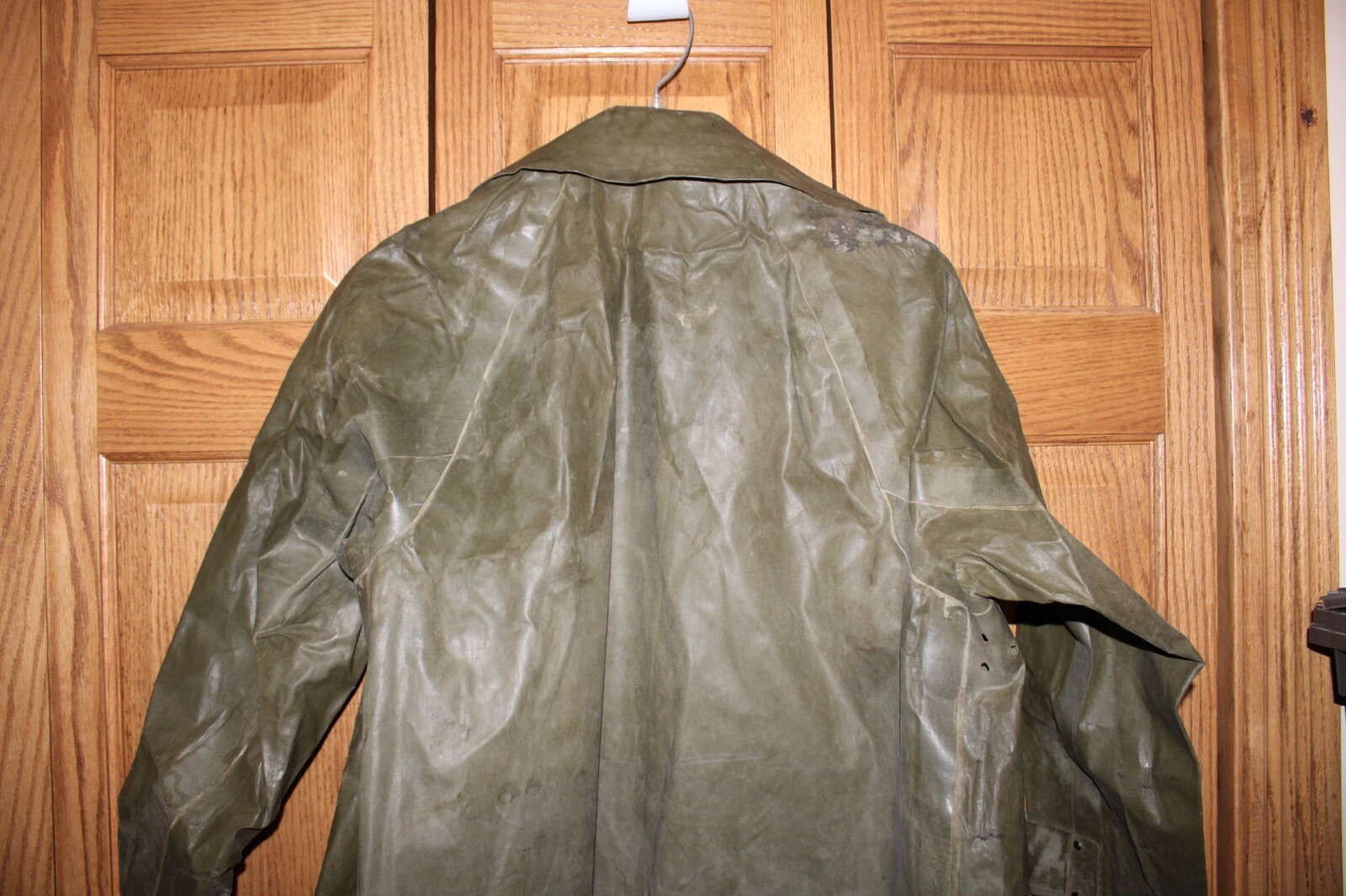 US Military Vietnam Era Wet Weather Field Trench Coat OD Green Small R9 ...