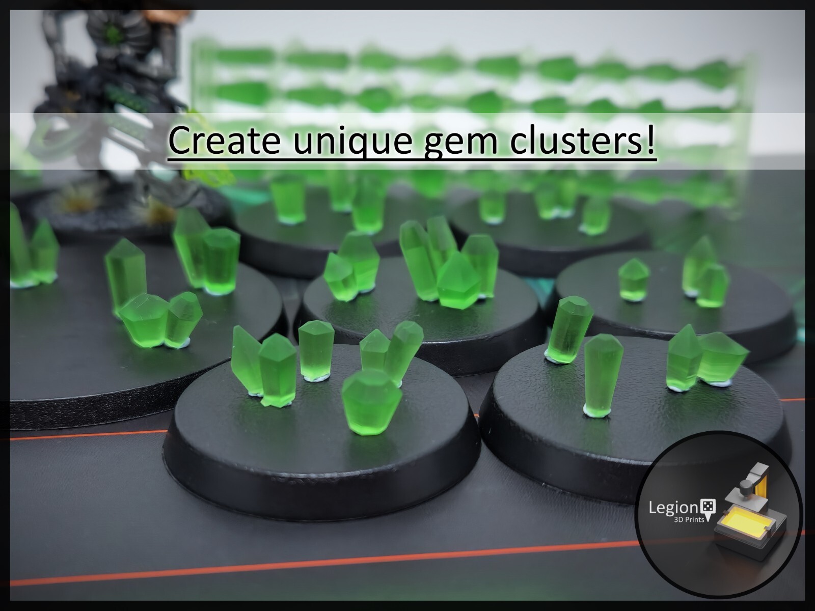 108x Clear Green Emerald Small Gem Crystals Scenery Pack Basing Bits ...