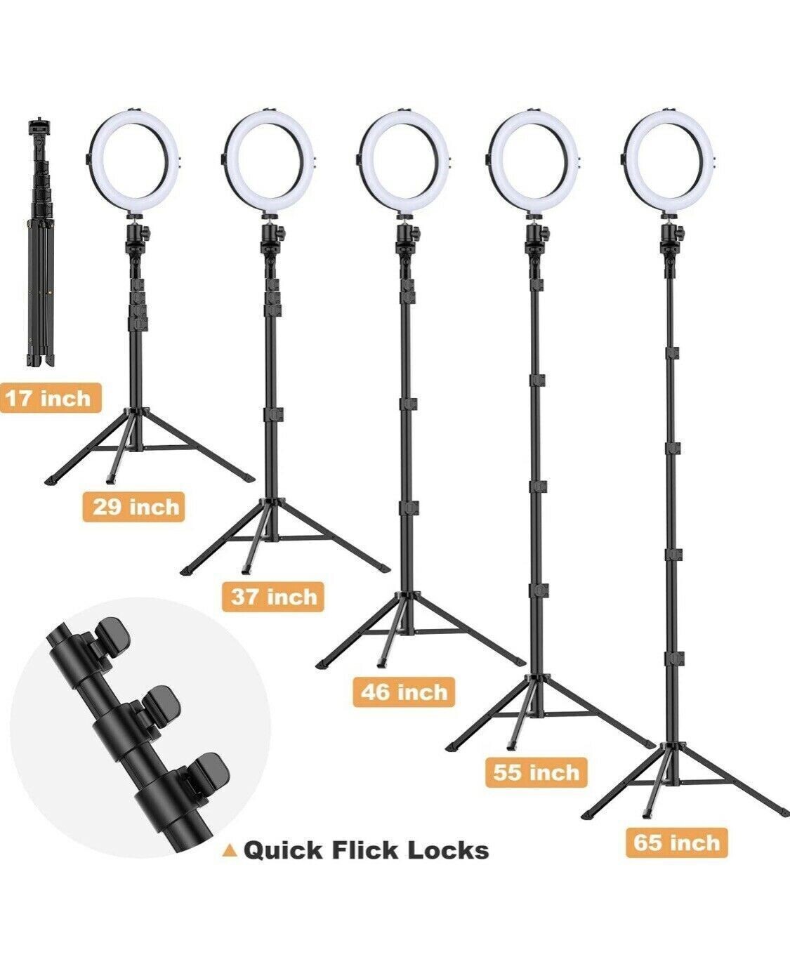 NEW VIEWOW Model AKL02 8.0 Inch Selfie Ring Light With Tripod Stand | eBay