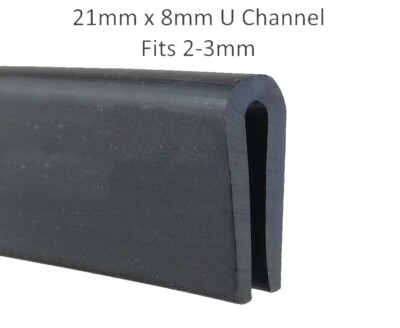 Large Rubber U Channel Edging Trim Seal 2mm-3mm | eBay