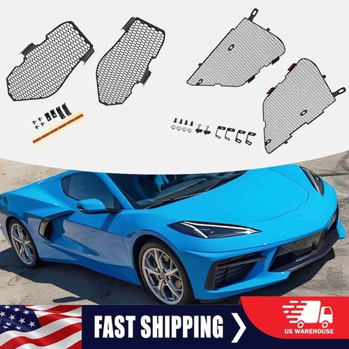 2020-2024 For Corvette C8 Front Radiator Guard & Side Intake Mesh Grill ...