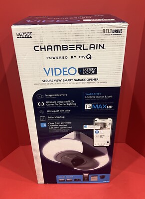 Chamberlain B6753T Video Battery Backup Integrated Camera Garage Door ...