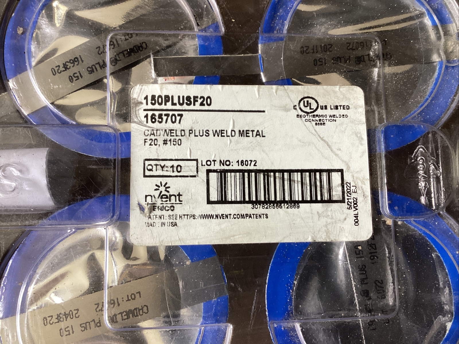 Erico 150PLUSF20 / 165707 Cadweld plus Weld Metal F20 #150 - Made in ...