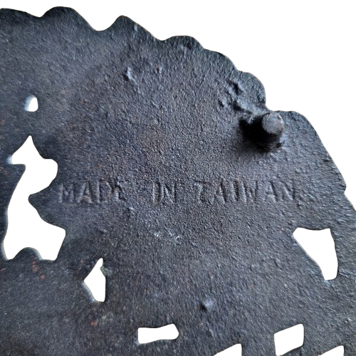 Old Dutch Design Copper Cast Iron Trivet Wall Decor, Floral Basket ...