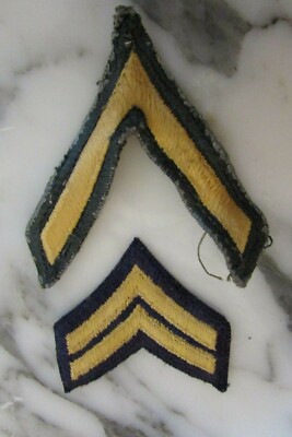 2 piece: Vintage ARMY Private & Corporal Insignia Patches CHEVRONS | eBay
