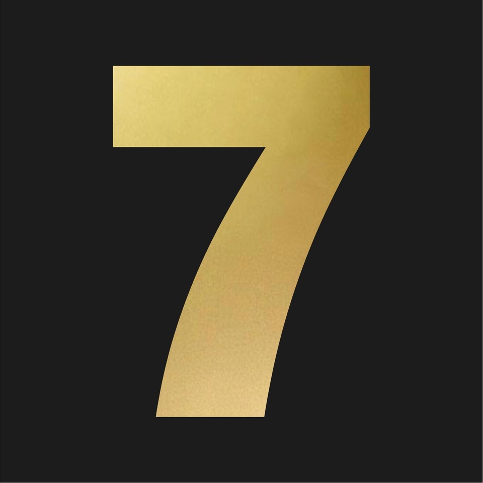 lucky number 7 Vinyl Decal Version 2 number seven Window Sticker | eBay