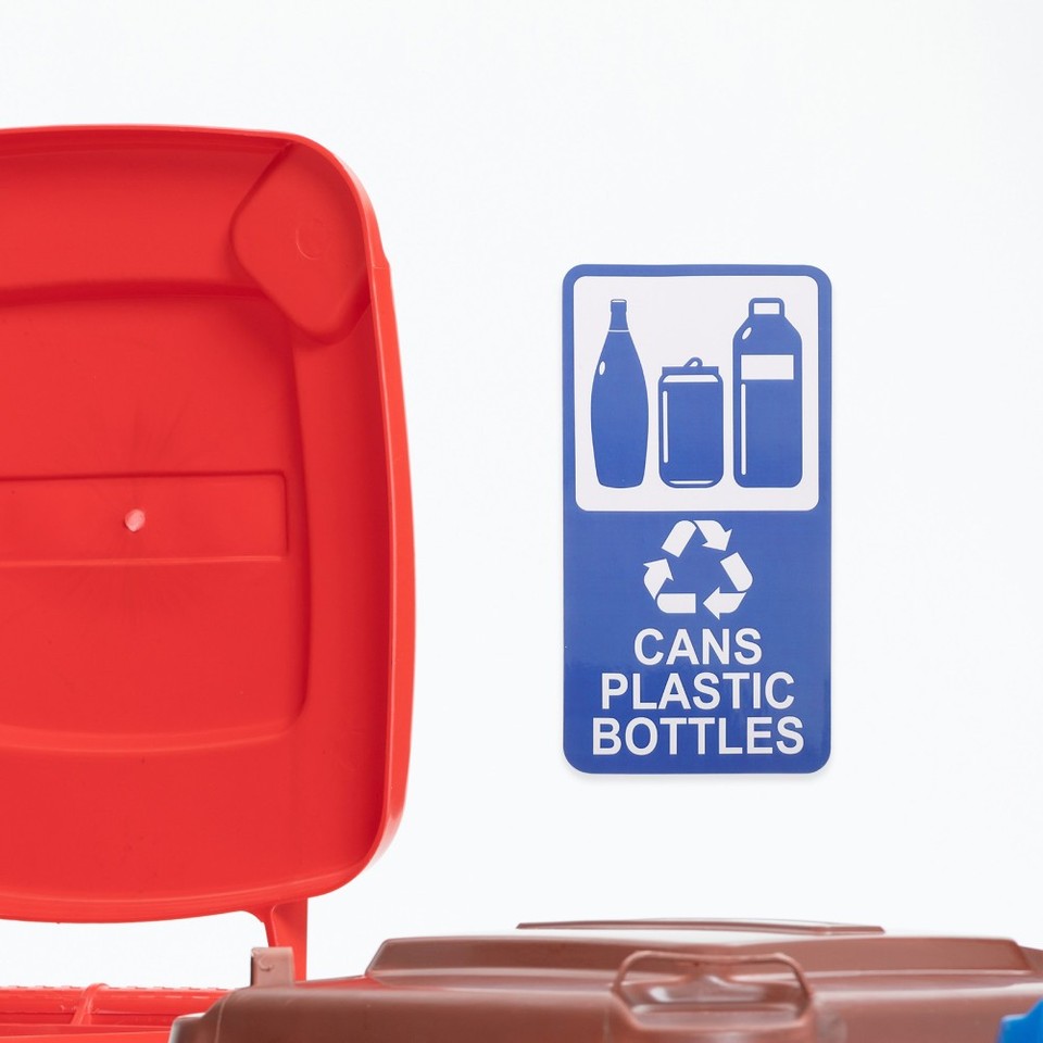 6 Pcs Recycling Sticker Recycle Trash Stickers Kitchen Necessity | eBay ...