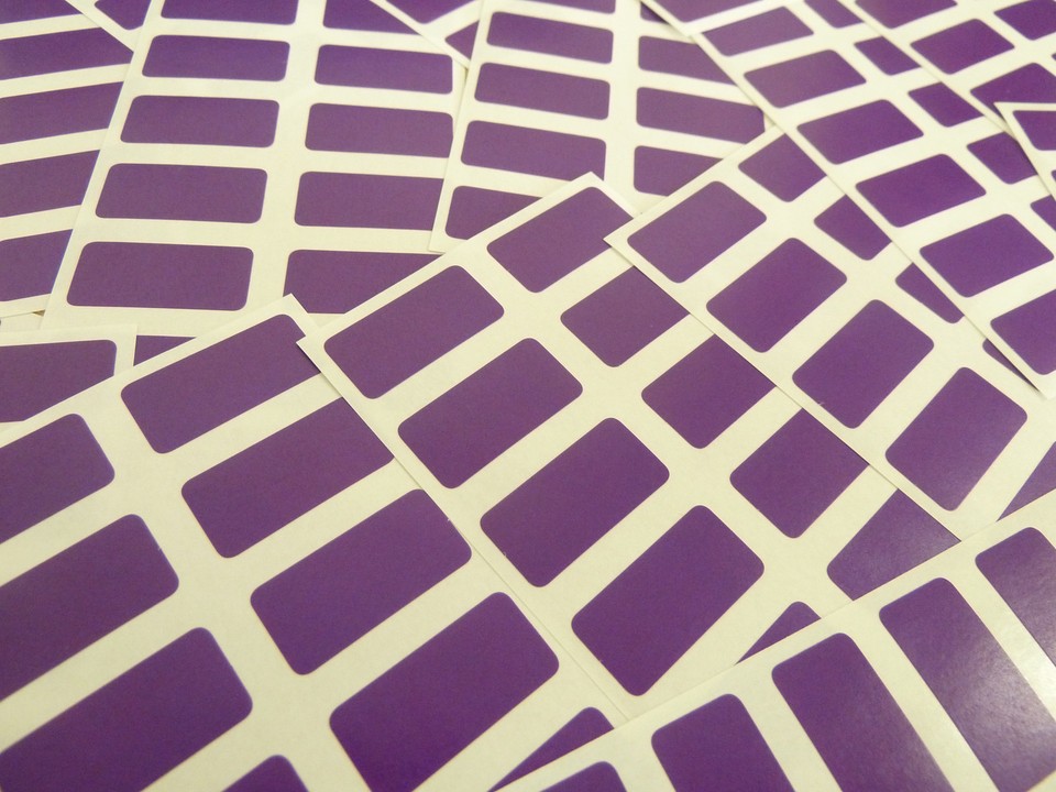 25x12mm Rectangle Stickers Coloured Rectangular Sticky Labels 35 ...