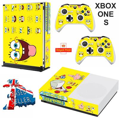 SPONGEBOB XBOX ONE S (SLIM) PROTECTIVE SKIN DECAL VINYL STICKER WRAP ...