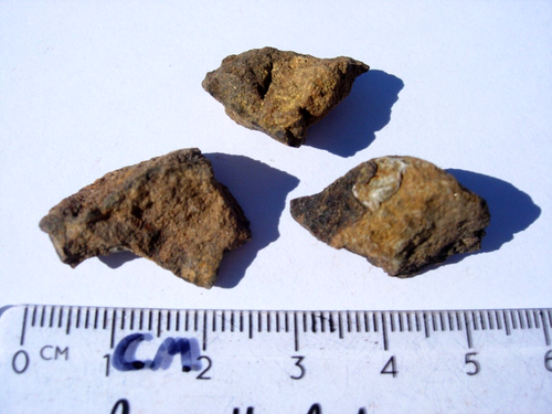 9.94 grams all 3 NWA 2828 Meteorites ( EL-melt rock ) as found with a ...