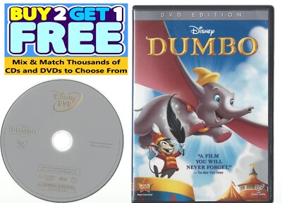 Dumbo (DVD, 1941, 70th Anniversary Edition) Disney Classic Disc & Cover ...
