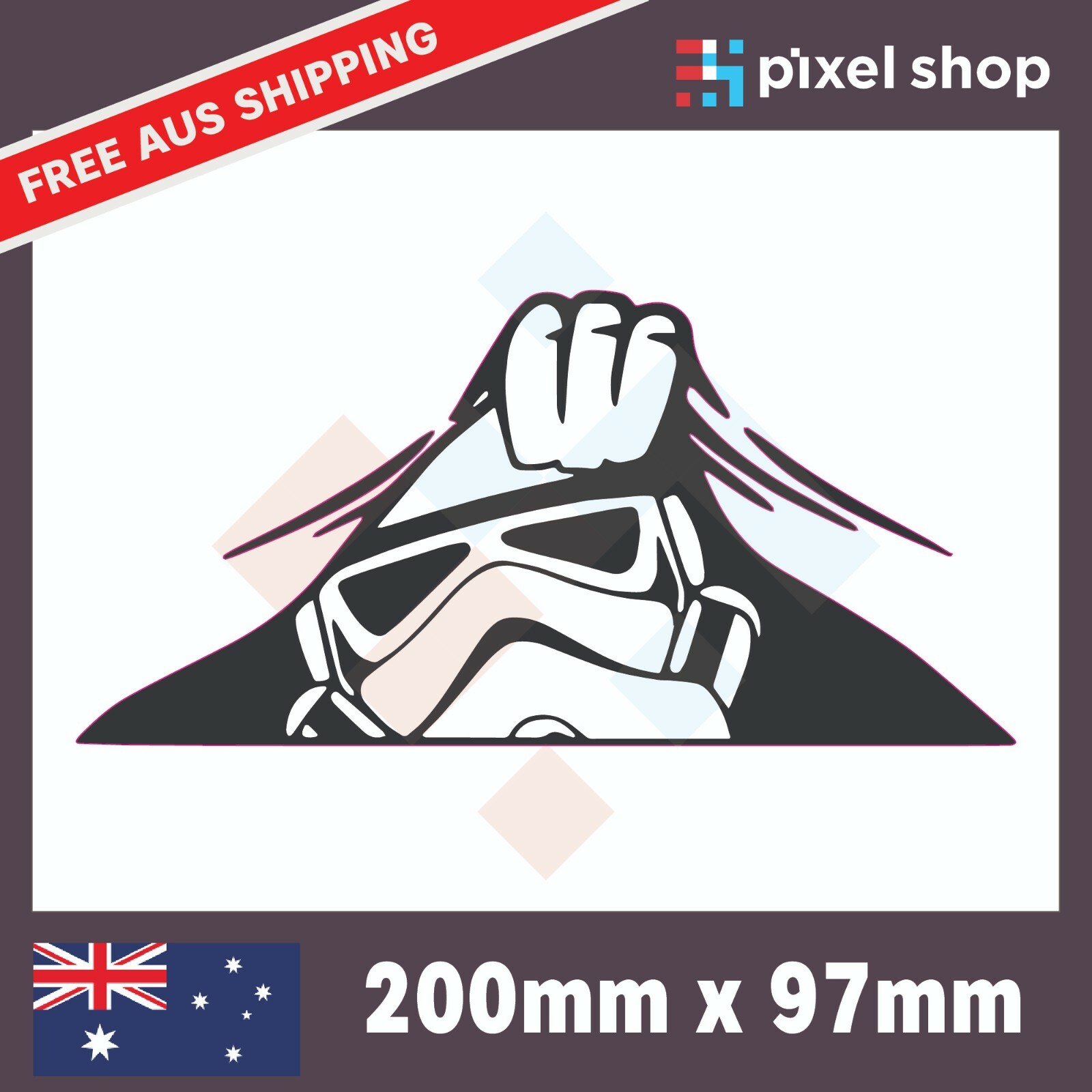 Storm Trooper Peeping/Peeking Car Sticker - Star Wars JDM Cute Funny ...