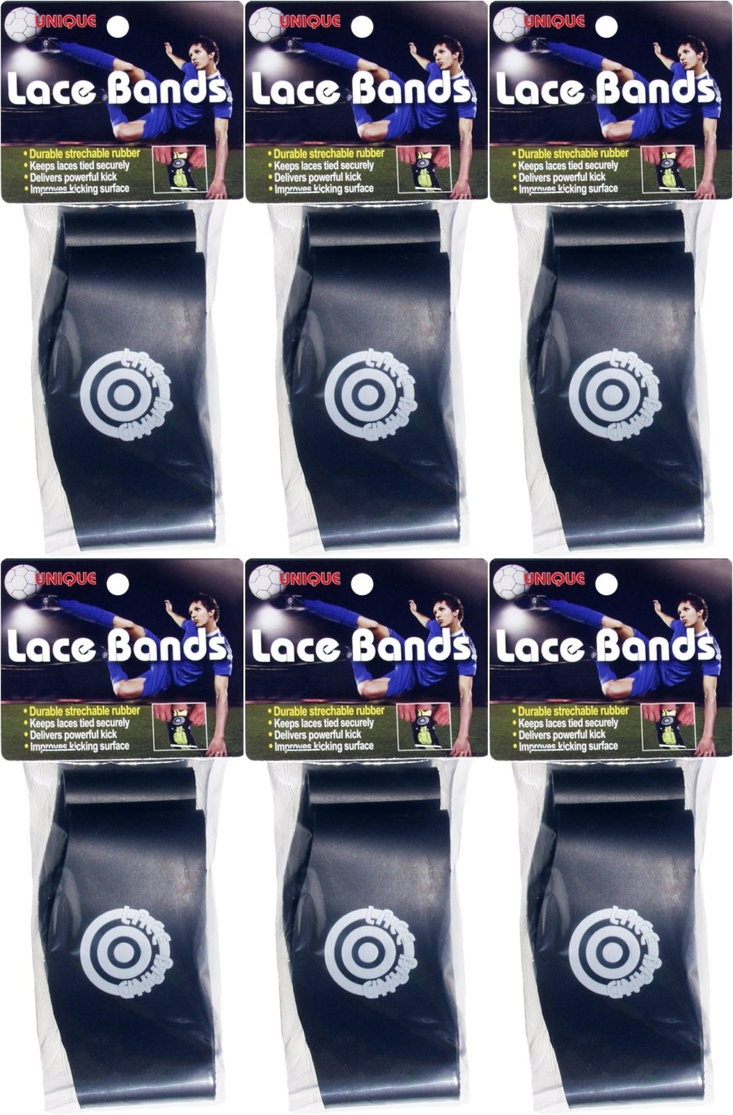Unique Sports Lace Bands Cleat Lace Covers - Black (6-Pack) | eBay