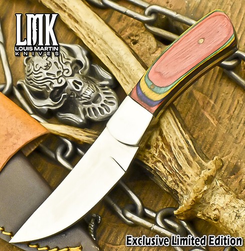 LMK Custom Forged Skinner Knife AUS-10 Steel Hard Wood EDC Minature | eBay