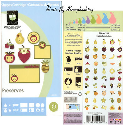 PRESERVES CRICUT CARTRIDGE Die Cutting Cartridge NEW | eBay