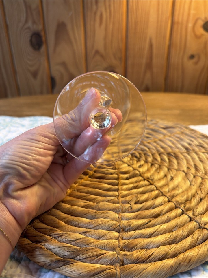 Lenox Crystal Intrigue Gold Rimmed 6 1/4" Wine Glass | eBay