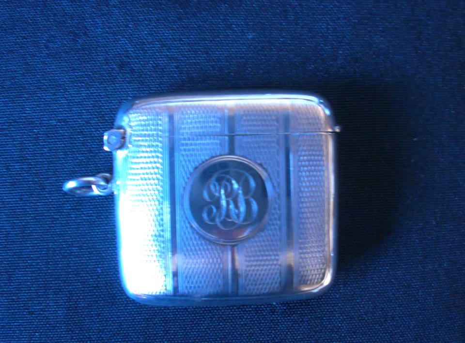 Solid Silver Huge Stunning Vesta Case Hallmark Date 1921 By R N Of ...
