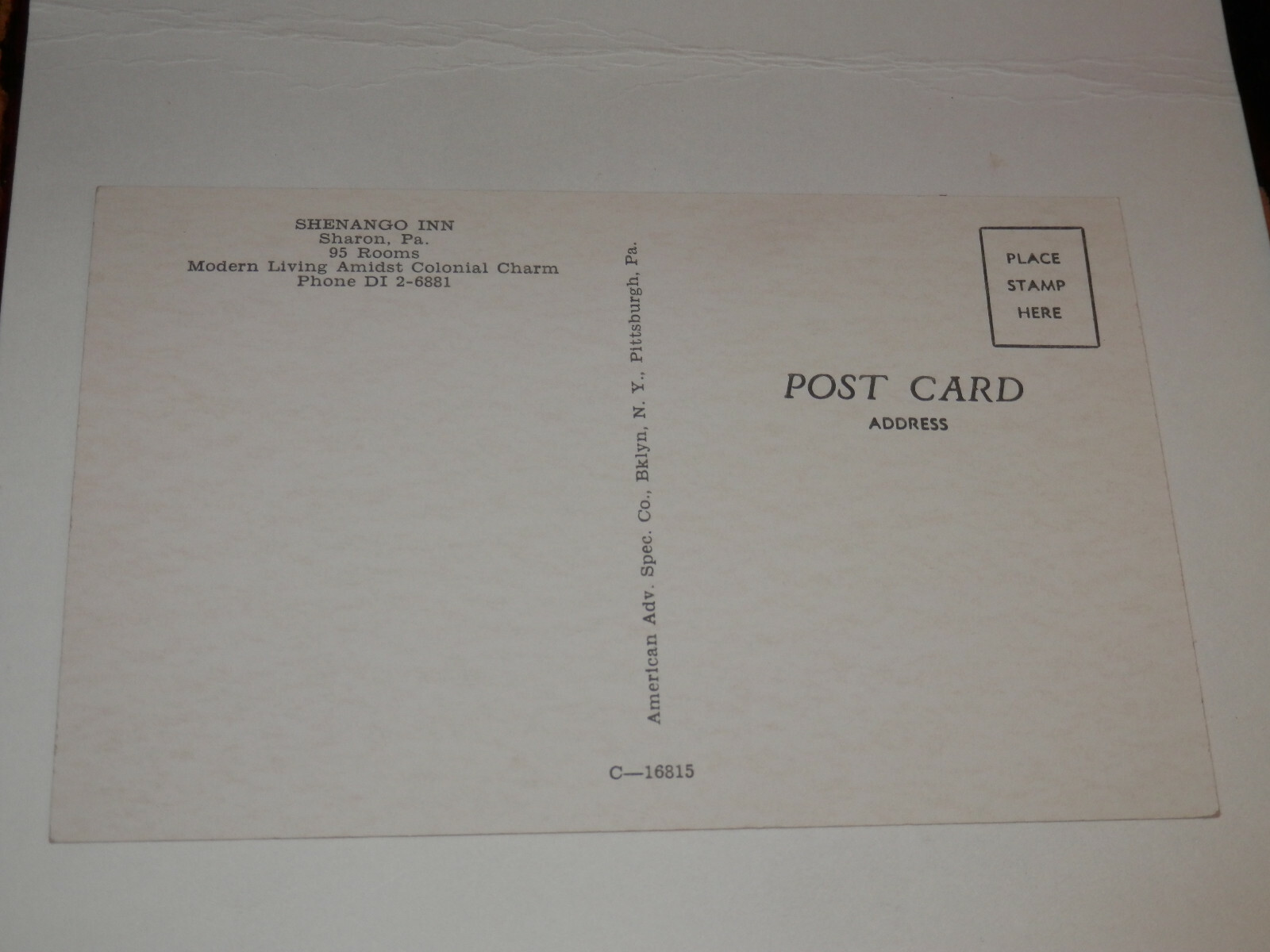 SHARON PA - 1950's ERA POSTCARD - SHENANGO INN - MERCER COUNTY | eBay