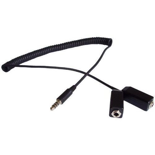 GA To Helicopter Aviation Headset Adapter Dual Plug to U174/U+ Coiled ...