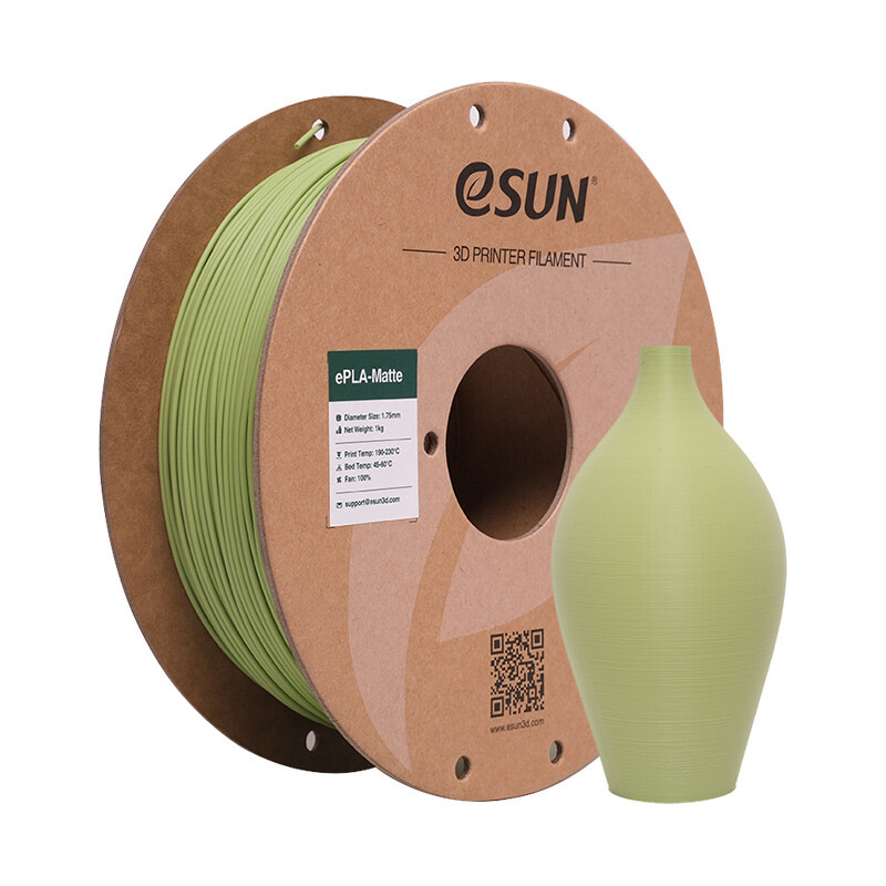 eSUN New Updated Matte PLA Filament Paper Reel 1.75mm 1KG for 3D ...