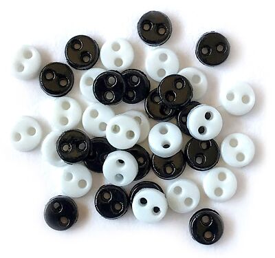 Buttons Galore Micro Buttons-Black & White | eBay