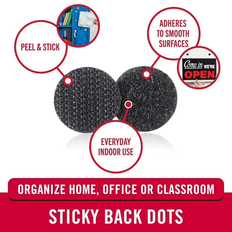 VELCRO Brand Sticky Back Hook and Loop Fasteners, Perfect for Home or ...