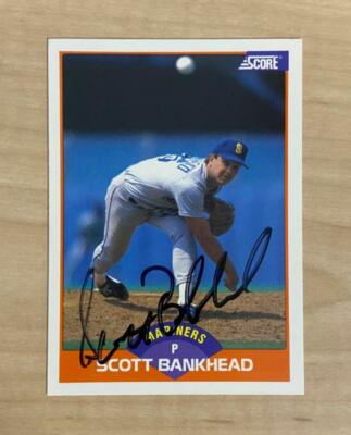 SCOTT BANKHEAD SEATTLE MARINERS SIGNED AUTOGRAPHED 1989 SCORE CARD #341 ...
