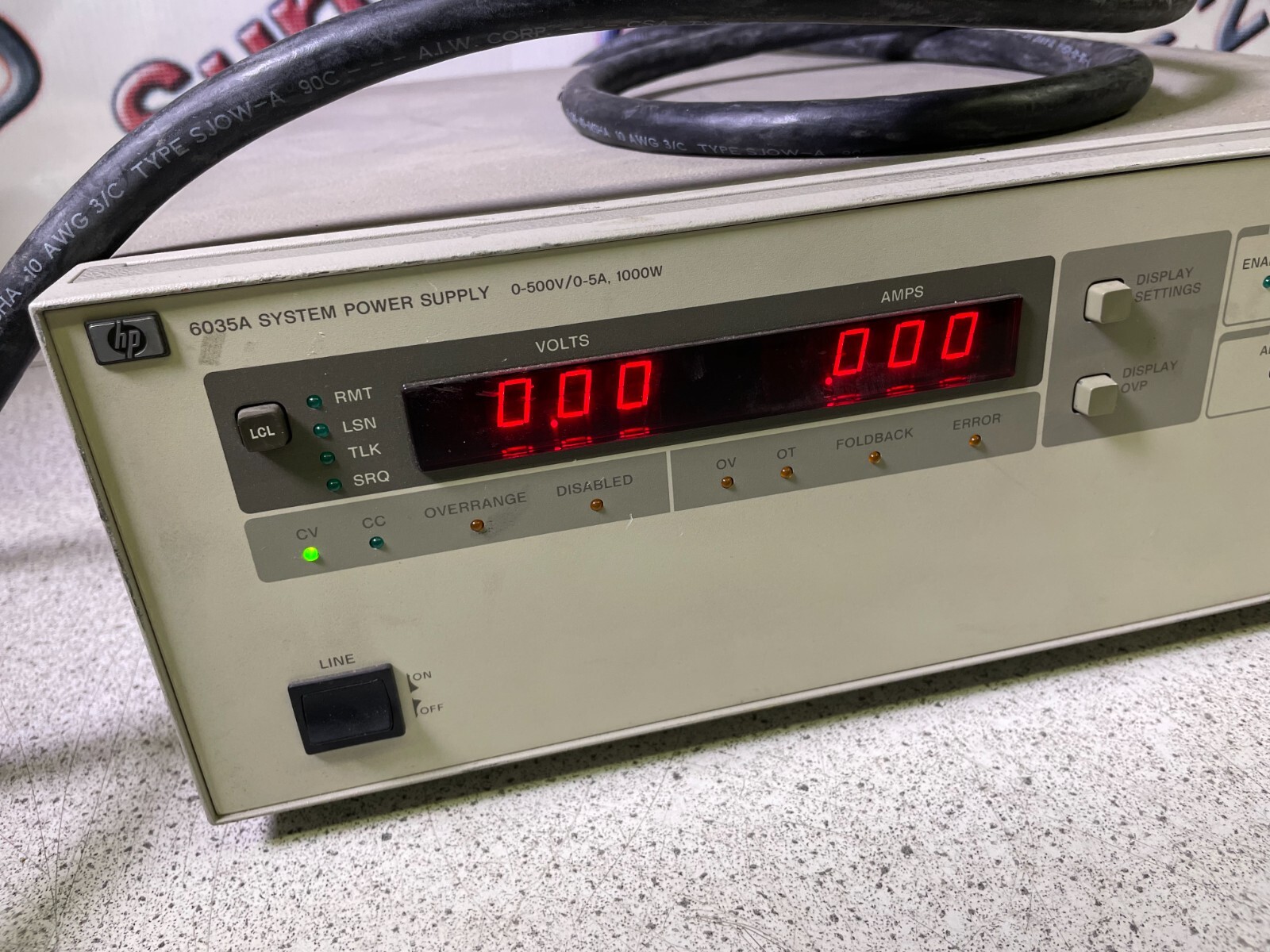 Hewlett Packard Model 6035A 0-500V, 0-5A, 1000W Power Supply | eBay