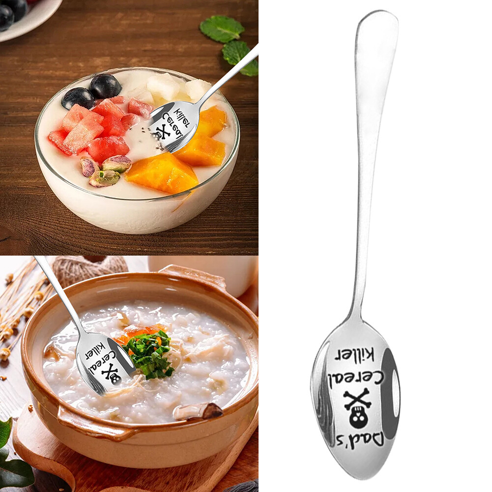 Funny Spoon Gift Engraved Cereal Spoons Cereal Cutlery Spoon for Cereal ...