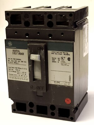 GENERAL ELECTRIC TEB132060WL 3 Pole 60 AMP Type TEB Circuit Breaker | eBay