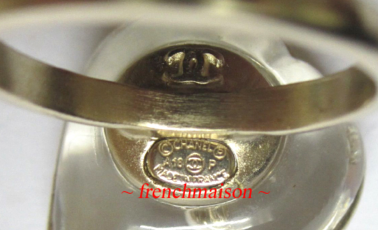 AUTHENTIC CHANEL CC Logo Ring HEART LOVE Gold Pearl Classic New SOLD ...