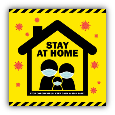 Stay At Home Virus Keep Calm Vinyl Sticker Car Bumper Decal - ''SIZES ...