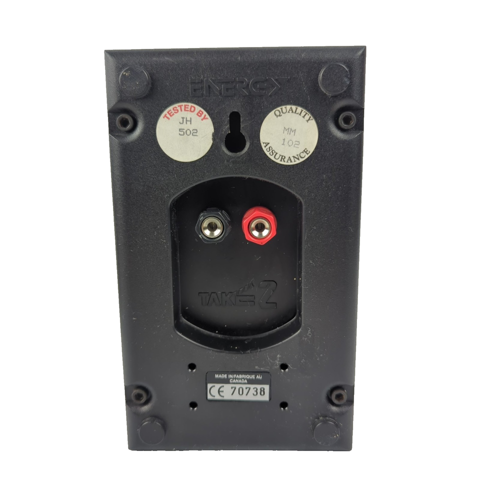 ENERGY Take 2 Bookshelf Speakers Pair Black Compact Tested Home Theater ...