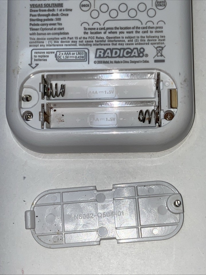 Radica LIGHTED SCREEN Solitaire Electronic Handheld Game Orange 2008 ...